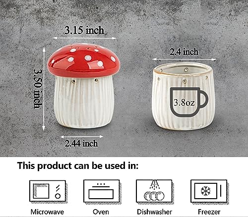 Mushroom Baking Soda Holder For Fridge Deodorizer Ceramic Baking Soda Fridge Holder Odor Absorber Container Smell Remover Cute Fridge Deodorizer Refrigerator Odor Eliminator(No Soda)