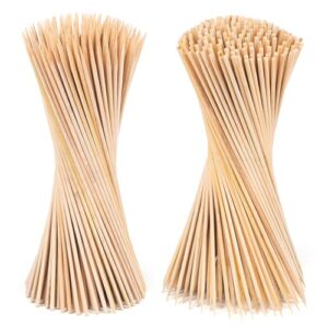 400 pack 12 inch natural bamboo wood barbecue skewers for grilling, kabob, fruit, appetizer, cocktail, sausage, chocolate fountain, bbq sticks. (Φ=4mm)