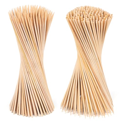 400 Pack 12 Inch Natural Bamboo Wood Barbecue Skewers for Grilling, Kabob, Fruit, Appetizer, Cocktail, Sausage, Chocolate Fountain, BBQ Sticks. (Φ=4mm)