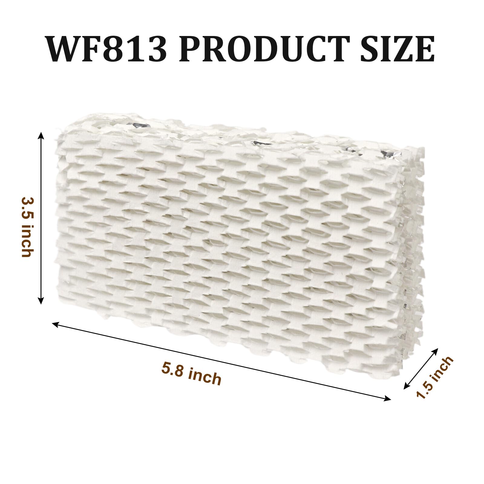 4 Pack Wf813 Eqwf813 Humidifier Filters Compatible with Equate Eqwf813 Eq-2119-Ul, Relion RCM-832 RCM-832N, ProCare PCCM-832N Cool Mist Humidifier Replacement Filter