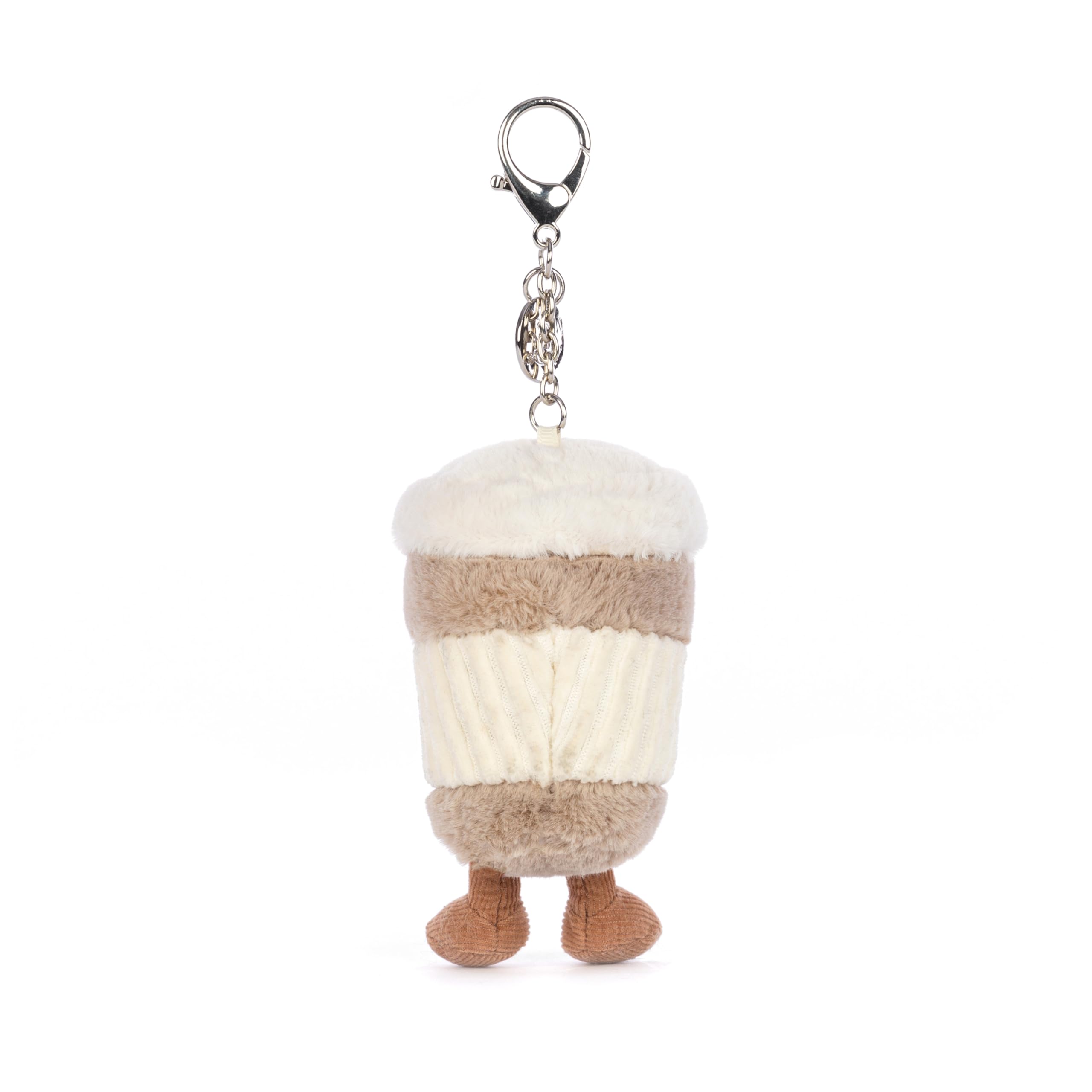 Jellycat Amuseables Coffee-To-Go Bag Charm, 4.5 inches | Food and Drink Plush Keychain | Great Gift Idea