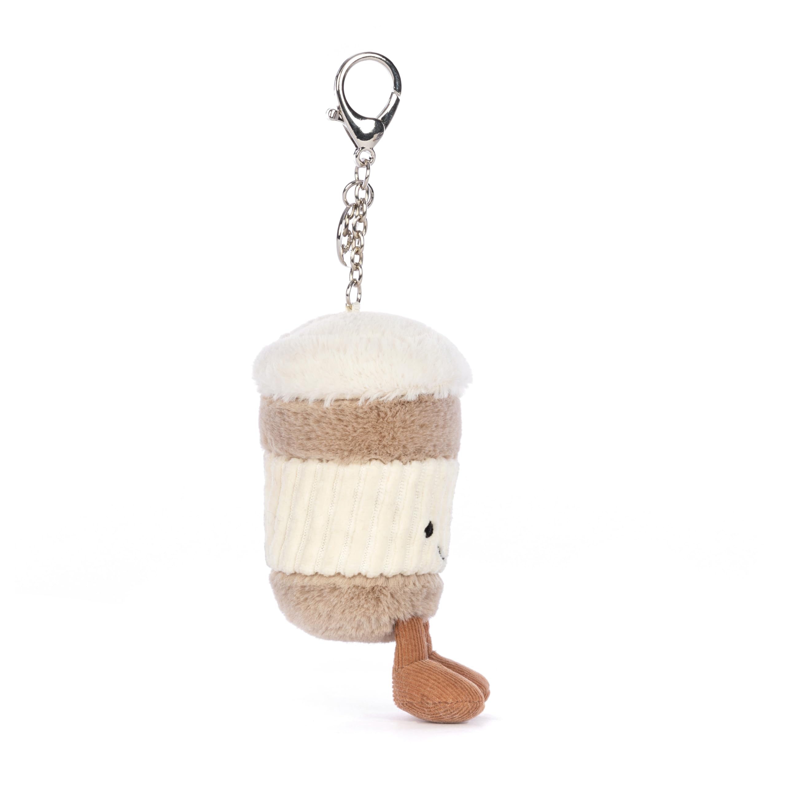 Jellycat Amuseables Coffee-To-Go Bag Charm, 4.5 inches | Food and Drink Plush Keychain | Great Gift Idea