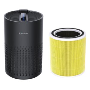 air purifiers plus one more hepa filter for a11ergies, pollen, smoke, dusts, pets dander, odor, hair, ozone free, 20db quiet cleaner for bedroom, room, kitchen and living room, sgs certificaion