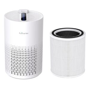 air purifiers plus one more hepa filter for a11ergies, pollen, smoke, dusts, pets dander, odor, hair, ozone free, 20db quiet cleaner for bedroom, room, kitchen and living room, sgs certificaion