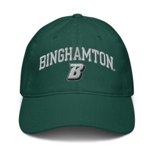 Binghamton Bearcats Arch Over Green Officially Licensed Adjustable Baseball Hat