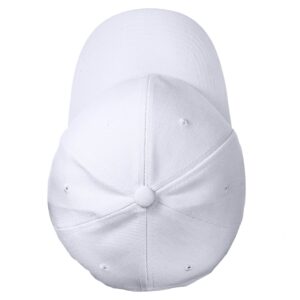 Falari 24 Pack Unisex Baseball Cap Bulk Wholesale Plain Blank Hat Adjustable Size White