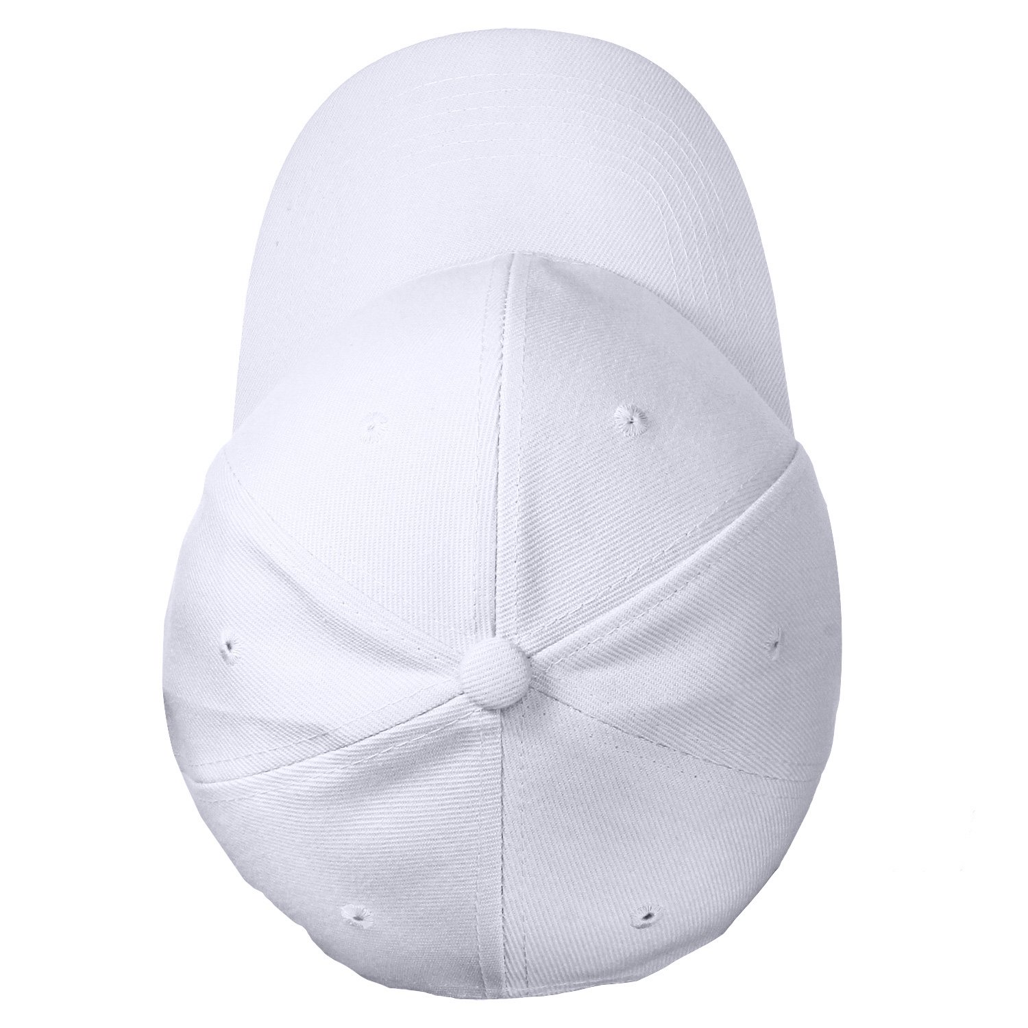 Falari 24 Pack Unisex Baseball Cap Bulk Wholesale Plain Blank Hat Adjustable Size White