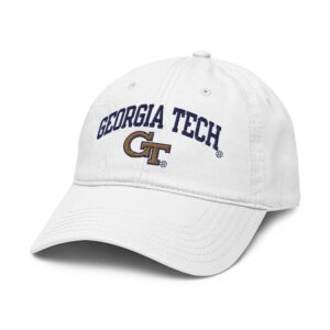 georgia tech yellow jackets arch white officially licensed adjustable baseball hat