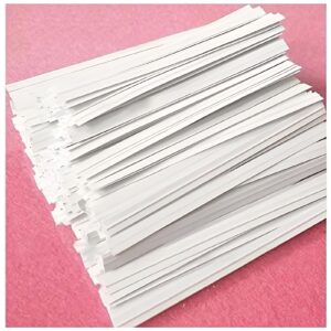 easytle 600 pcs 5" white paper twist ties bread ties white twist ties twisty-ties bag ties twist ties for bags bread wire ties twist tie for party cello candy bread coffee bags cake pops