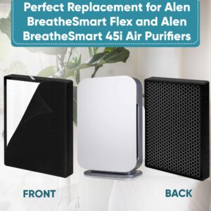 45i Replacement Filter - for Breathesmart Flex Bh400 and Breathesmart 45i Air Purifier - H13 Grade True Hepa Filter - Part # B4-Fresh - B4-Pure - FL40