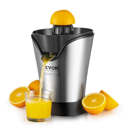 VEVOR Electric Citrus Juicer, One Fits All Stainless Steel Orange Juice Squeezer, Easy Use Orange Juice Extractor Lemon Juicer Squeezer for Oranges, Grapefruits, Lemons etc