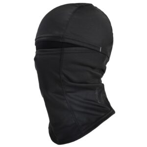 black balaclava ski masks cover for men women warmer windproof neck scarf face mask for cold weather men fleece neck gaiter(black)