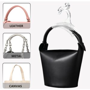 Besser Purse Hanger Organizer Closet 8 Pcs,Bag Organizer Closet, Acrylic Purse Handbags Organizer,Protecting Bag Shape and Organizing Space(White-8 Pcs)