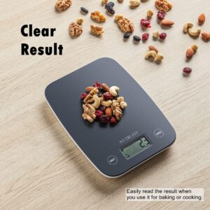 NUTRI FIT Digital Food Scale, 11lb Kitchen Scale Digital Weight, Cooking Scale for Food Ounces and Grams, 4 Units with 0.1oz/1g Precision, LCD Display with Tare Function