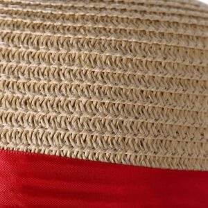 Monkey Straw Hat Costume Anime Cosplay Sun Beach Hats with String Pirate Hat Halloween Dress up Props (US, Alpha, One Size, Straw Hat)