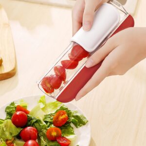 Tomato Slicer Multi-Function Grape Cutter Small Fruit Cutter Grape Kitchen Accessories Cake Decoration Tool Fruit Slicer (Green)