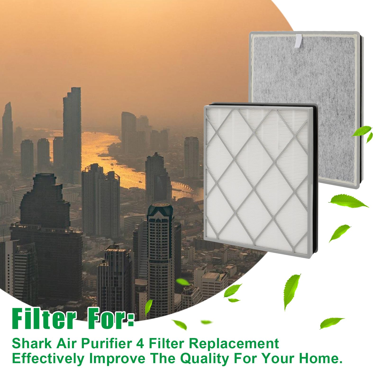 HE400 HEPA Filter Replacement Compatible with Shark HE400 HE401 HE402 HE405,2 Pack