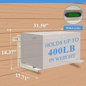 Mini Split Wall Mounting Bracket Outdoor, for 7000-12000 BTU Universal Ductless Air Conditioners, Heat Pumps, Compressors & HVAC Systems, Heavy-Duty Foldable Mini Split Bracket Max 400 Lb Capacity