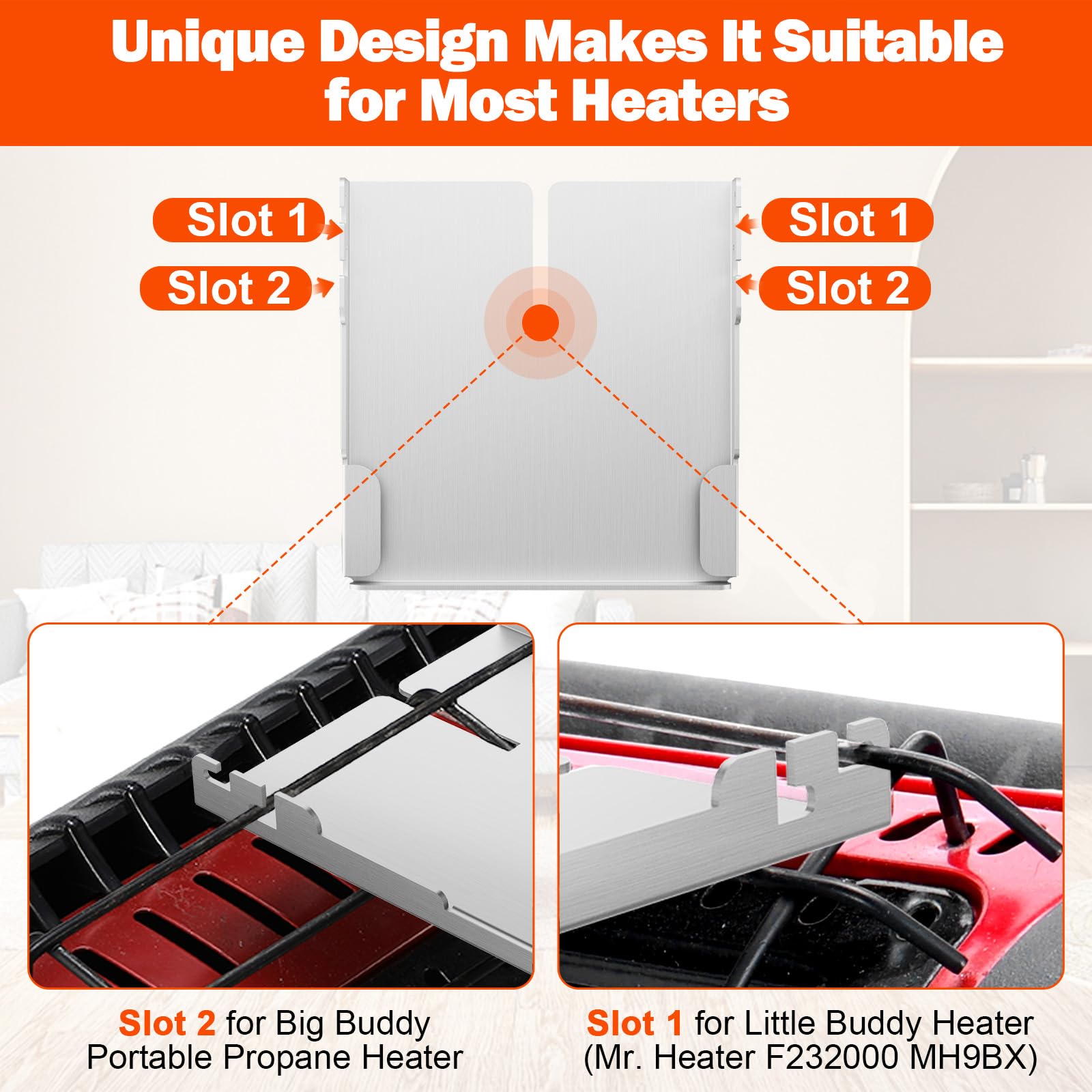 JossaColar Wood Stove Fan for Mr Buddy Heater (Little and Big Buddy) Included Bracket and Thermometer, Fireplace Fan Heat Powered Thermoelectric Fan Thermal Fan Eco Fans