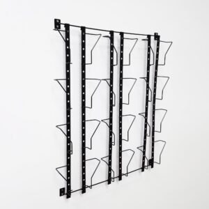 Fixturedisplays® 6.7" Wide X 5.9" Tall (Up to 21" Wide X 24" Tall) 12-Pocket Adjustable Display Rack, Wall Mount Greeting Post Card Christmas Holiday Card Holders 11608-Triple-Black-NPF