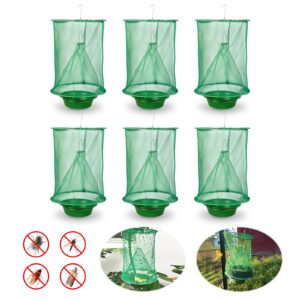 6 pack ranch fly trap, disposable fly traps outdoors, stable horse fly trap, farm fly trap catcher killer for farm/orchard