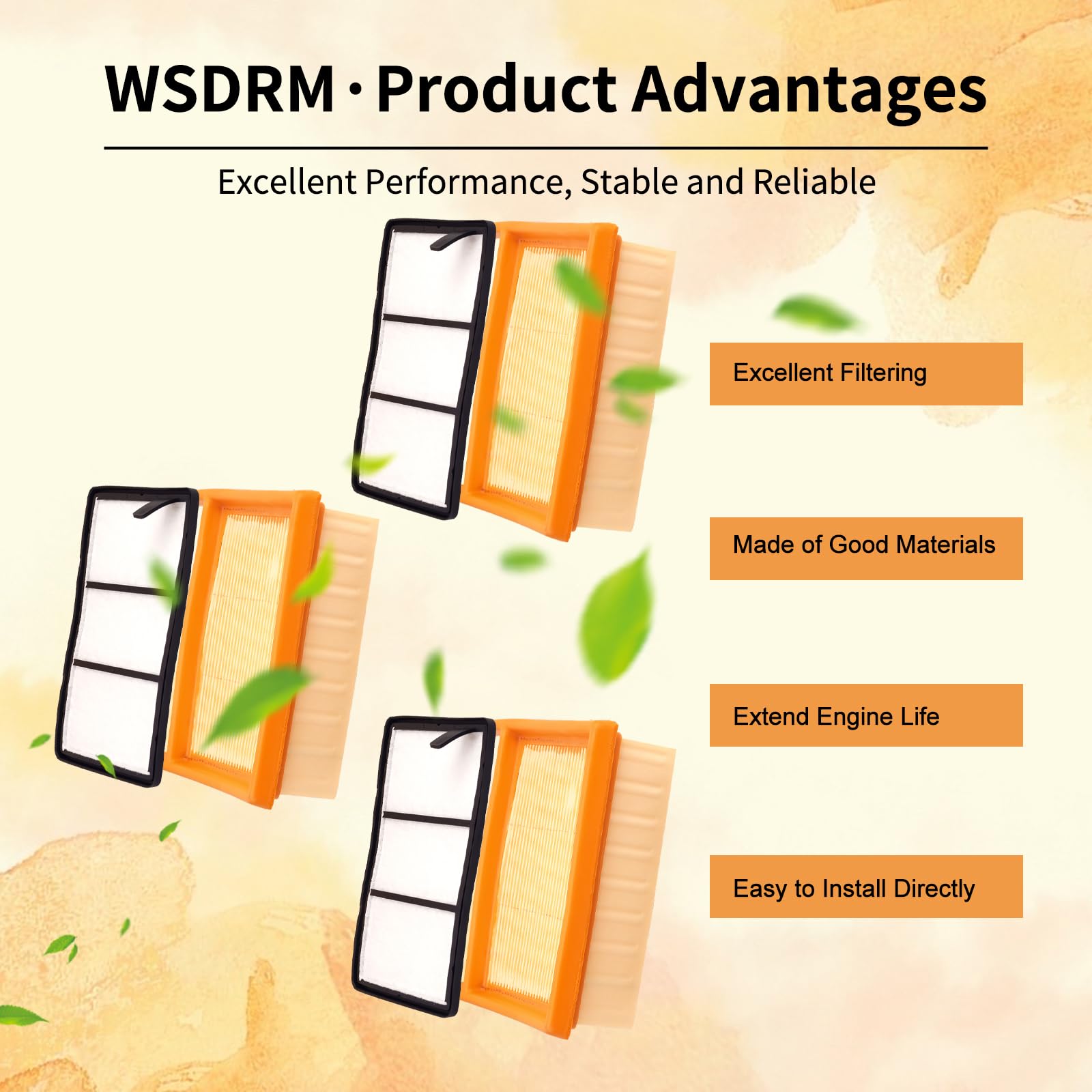 WSDRM TS410 TS420 Air Filter Pre Cleaner for TS410 TS420 TS410Z TS420Z TS480 TS500i Concrete Cut Off Saw Cutquik Saws Chop Saw 4238 140 4402, 4238 141 0300, 4238-140-1800, 3 pcs