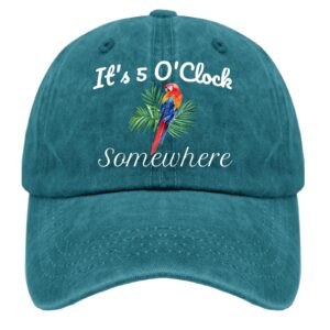 jimmy music buffett accessories hats its 5 oclock some where cap women hats cyan blue funny hats gifts for mom outdoor caps