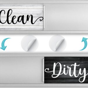 Dishwasher Magnet Clean Dirty Sign, Strong Clean and Dirty Magnet for Dishwasher, Universal Dirty or Clean Dishwasher Magnet Indicator, Clean/Dirty Farmhouse Dark Wood Dish Wash Sign Magnet