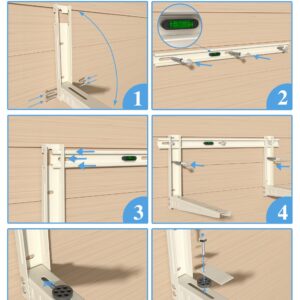 Mini Split Wall Mounting Bracket Outdoor, for 7000-12000 BTU Universal Ductless Air Conditioners, Heat Pumps, Compressors & HVAC Systems, Heavy-Duty Foldable Mini Split Bracket Max 400 Lb Capacity