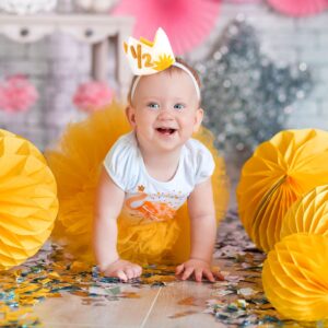 JeVenis Half Birthday Crown Half Way Around the Sun Hat Half Birthday Hat