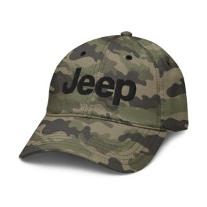 jeep wordmark logo (black) adjustable baseball hat