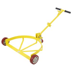 55 Gallon Drum Dolly 1pk - 1200 lb Capacity Oil Barrel Drum Roller Cart - Low Profile Steel Oil Drum Caddy，Yellow