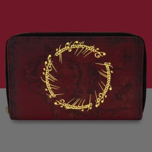 Loungefly Lord of the Rings The One Ring Zip Around Wallet, Black