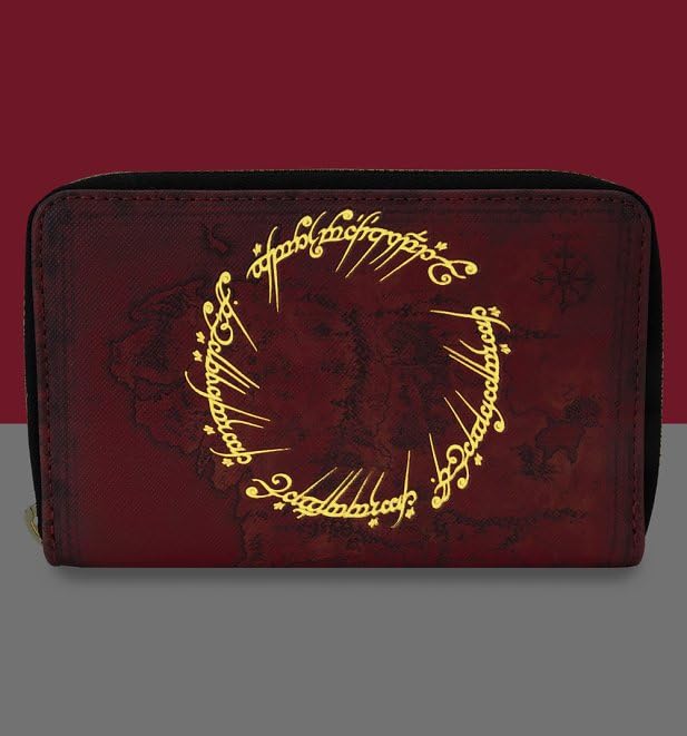 Loungefly Lord of the Rings The One Ring Zip Around Wallet, Black