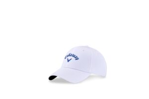 callaway unisex adult baseball cap, white/deep cobalt