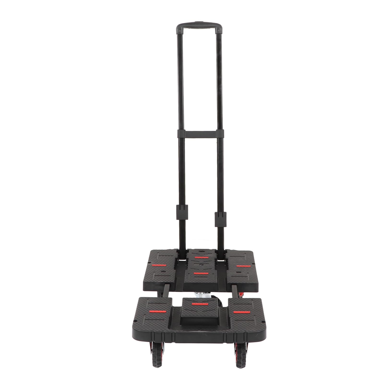 Folding Hand Truck with Rubber Wheels and Retractable Handle, 264lbs Capacity, Portable Dolly Cart for Transportation, Luggage, Mobile, Travel, Office Use