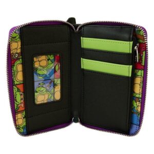 Loungefly Teenage Mutant Ninja Turtles 40th Anniversary Vintage Arcade Lenticular Zip Around Wallet