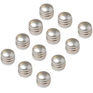 L'Bellé Double-Sided Pearl Veil Weights - Set of 12 Non-Damaging Magnetic Bridal Veil Weights - Secures Long Veils for Outdoor Weddings - Elegant Wedding Accessories and Gifts for Brides