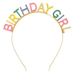 happy birthday crown rainbow birthday girl headband birthday headpiece birthday crown gift party decorations for women girls