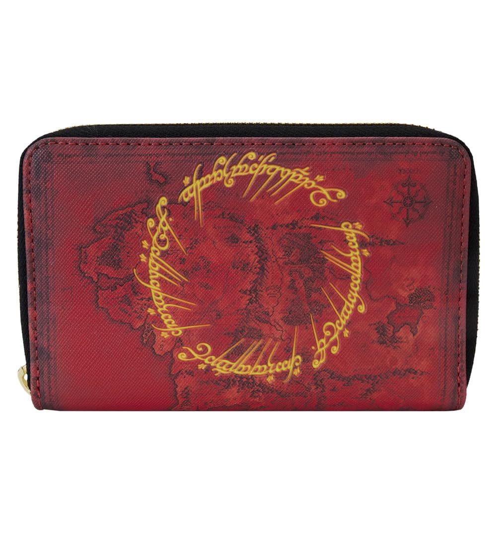 Loungefly Lord of the Rings The One Ring Zip Around Wallet, Black