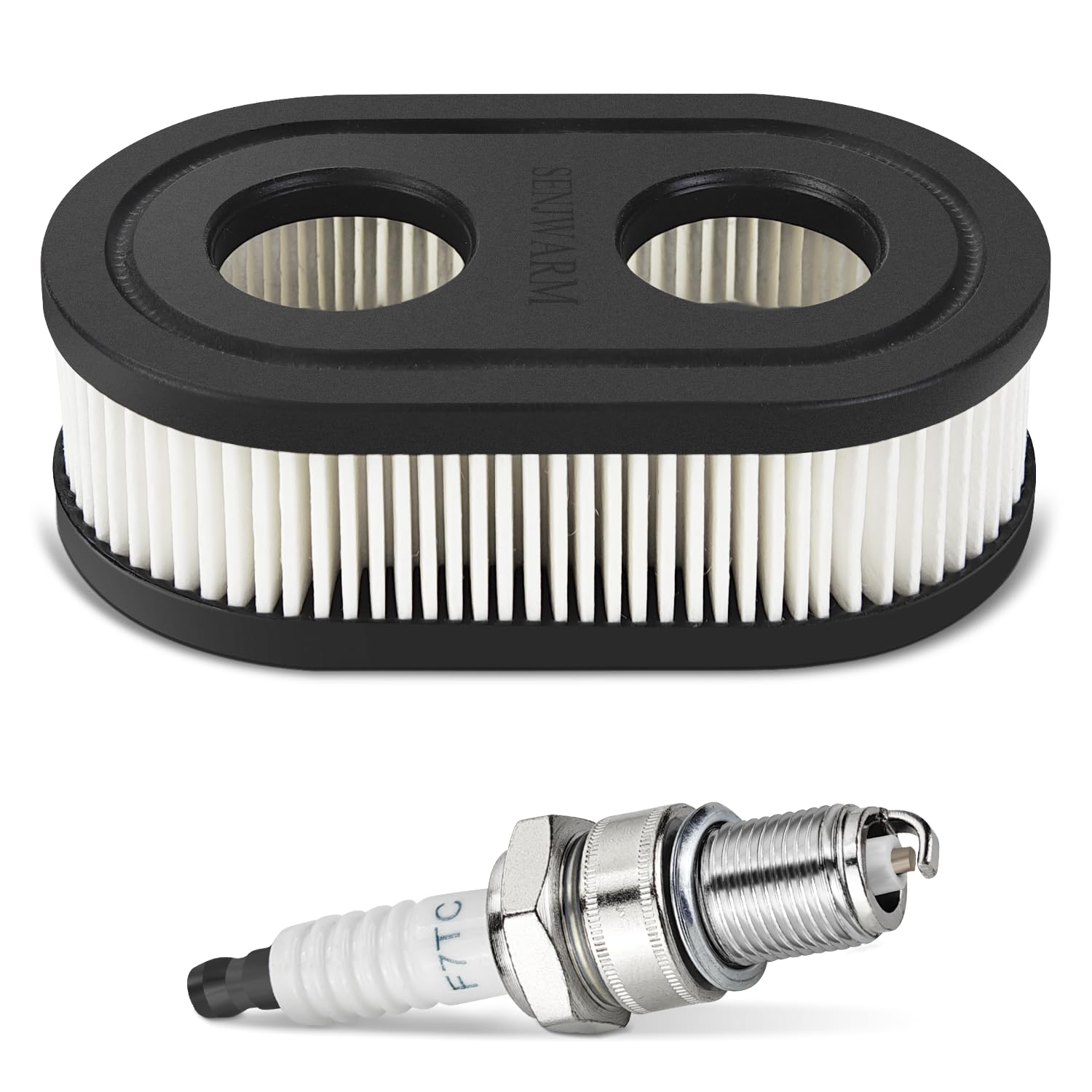 593260 Air Filter Spark Plug Compatible with Troy-Bilt TB110 TB115 TB200 TB230 TB330 TB370 Lawn Mower Air Filter798452 334404、Engines 500 500E 550E 500EX 550EX 625E 675 Series