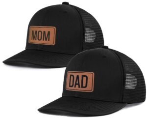 lichfamy mom and dad hats fathers day for new mom adjustable trucker hat new dad gifts for couples parents