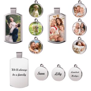 BEXOA EDC Custom Keychain with Picture - Personalized Photo Engrave Text Keychains for Women Men Boyfriend Mother's Day Gifts