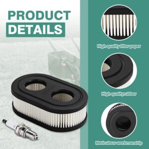 593260 Air Filter Spark Plug Compatible with Troy-Bilt TB110 TB115 TB200 TB230 TB330 TB370 Lawn Mower Air Filter798452 334404、Engines 500 500E 550E 500EX 550EX 625E 675 Series