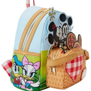 Loungefly Disney Mickey and Friends Picnic Basket Mini Backpack with Coin Bag