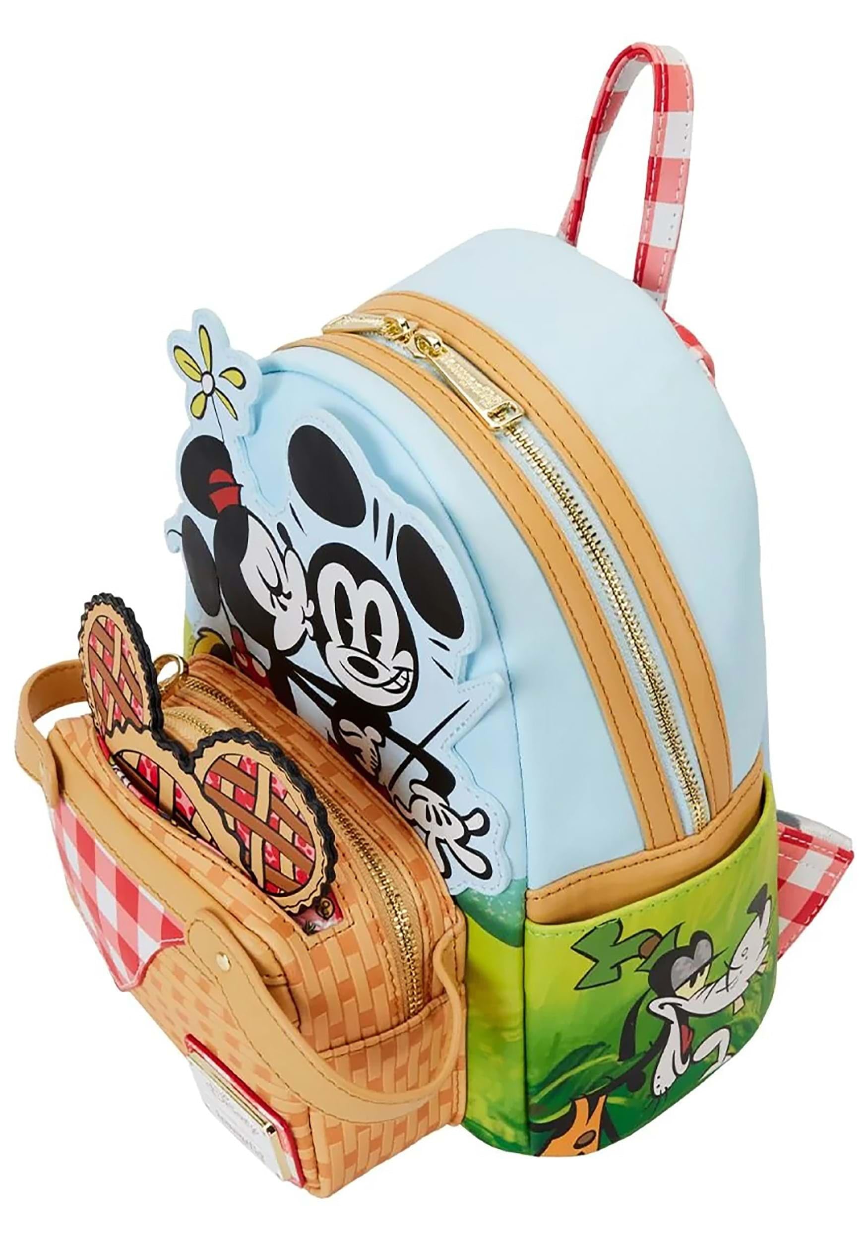 Loungefly Disney Mickey and Friends Picnic Basket Mini Backpack with Coin Bag