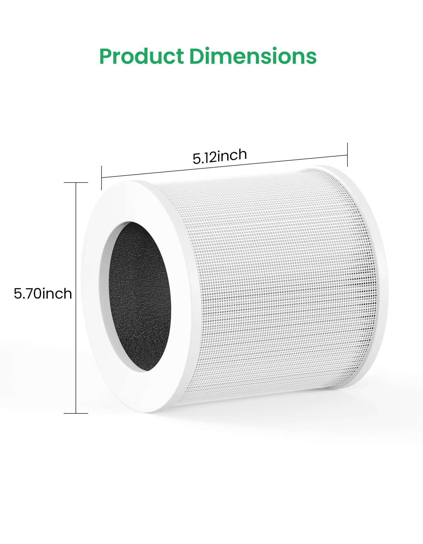 A1 Air Purifier Filters Compatible with VEWIOR Air Purifier A1 A1W HQSC-50 HQKJ-80, AMEIFU AP01W, KOIOS HQKJ-50 & Tailulu PUR0003, 3-in-1 Filter H13 True HEPA Air Purifier Replacement Filter, 1 Pack