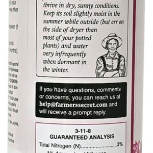 Farmer's Secret Desert Rose Liquid Plant Food Fertilizer (8oz) - Super Concentrated - Promote Flowering and Trunk Growth - 3:11:8 Ratio