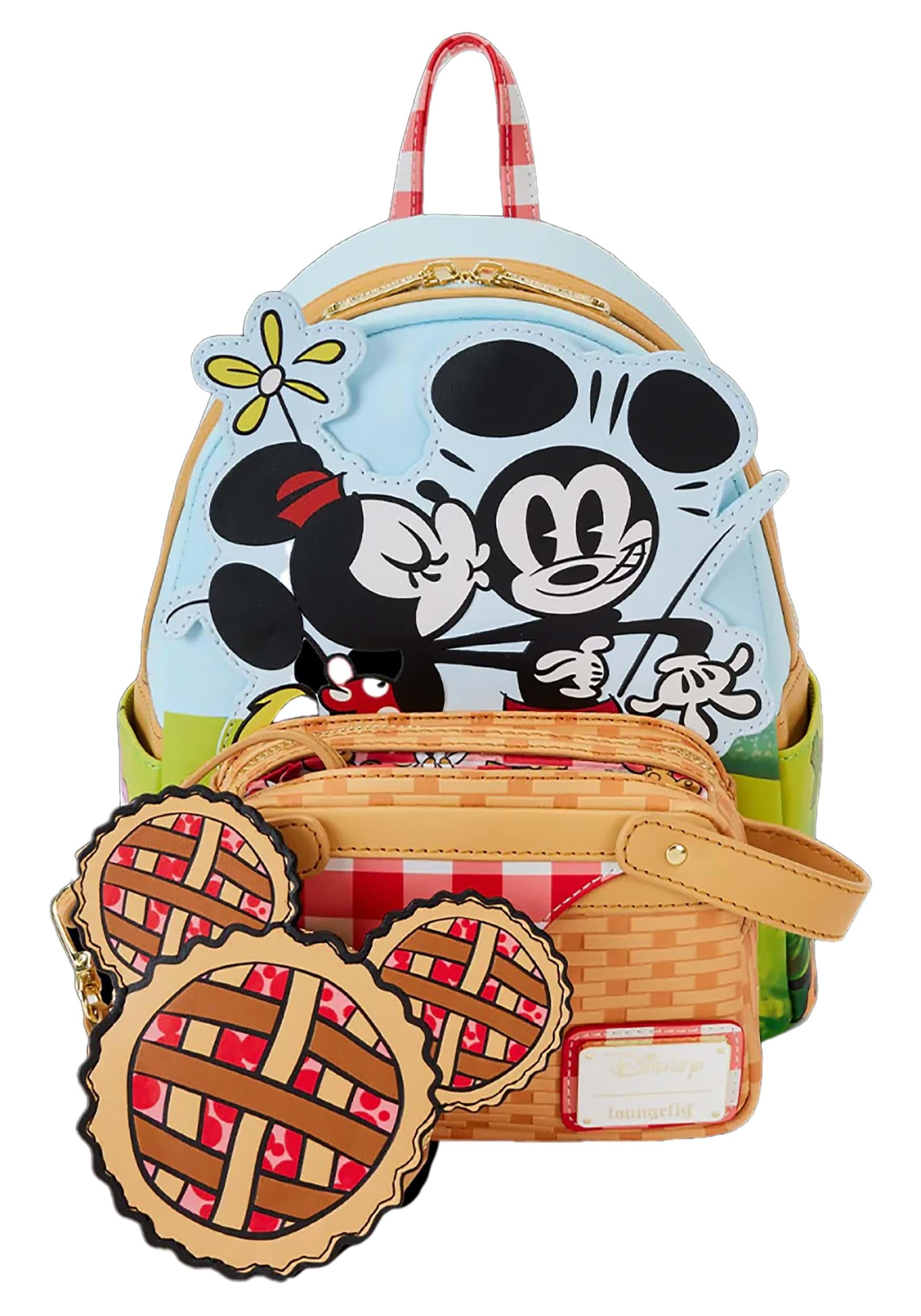 Loungefly Disney Mickey and Friends Picnic Basket Mini Backpack with Coin Bag