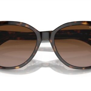 Ralph by Ralph Lauren Women's RA5305U Universal Fit Cat Eye Sunglasses, Black Havana/Gradient Brown, 56 mm